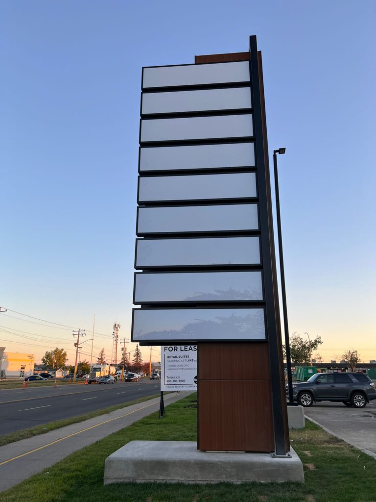 LED Illuminated Multi-Tenant Pylon Structure @ 5115 – 17 Ave SE ...